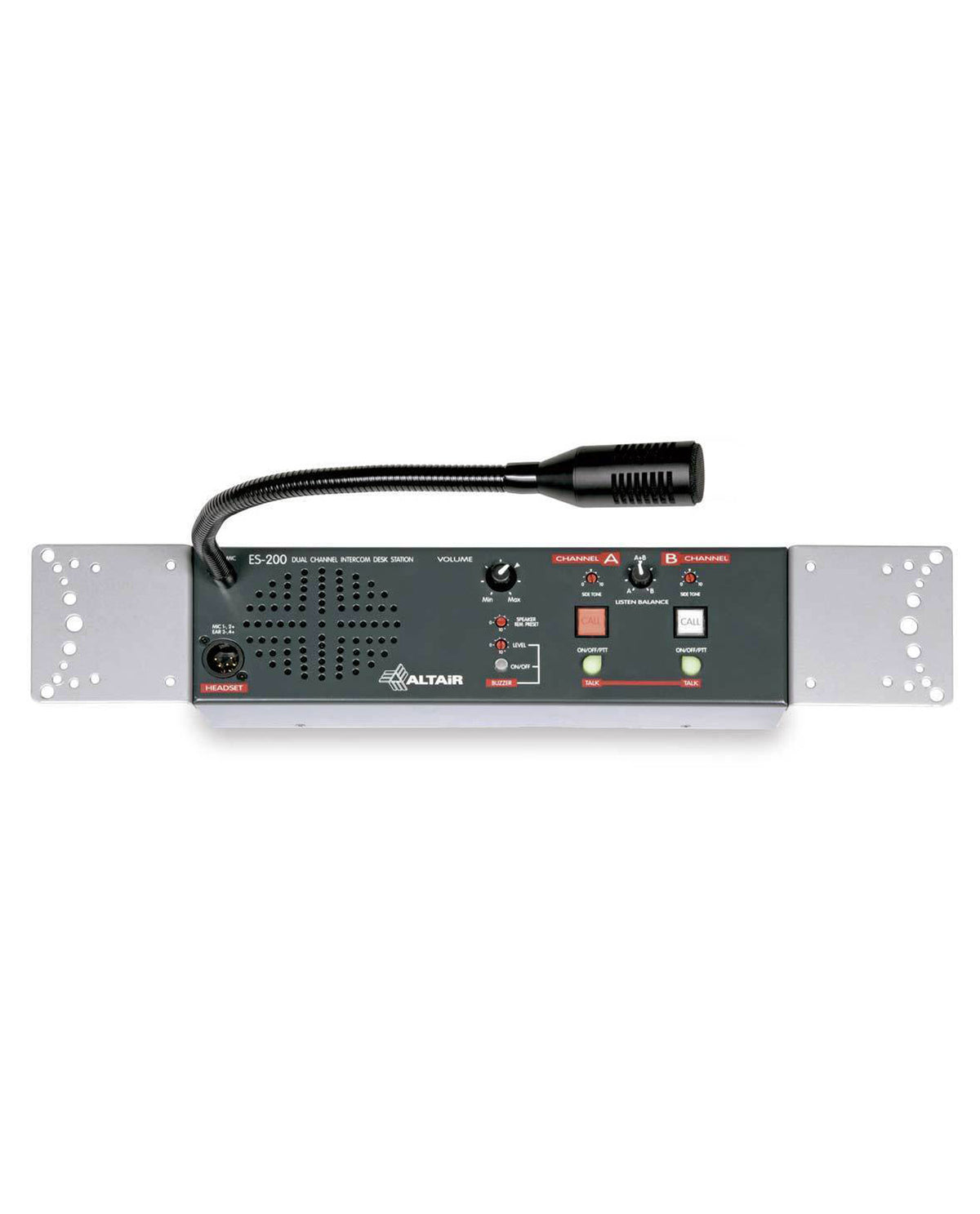 Wired Intercom Remote Desk/Rack Station. Dual channel (ES-200) — KEL - PLS